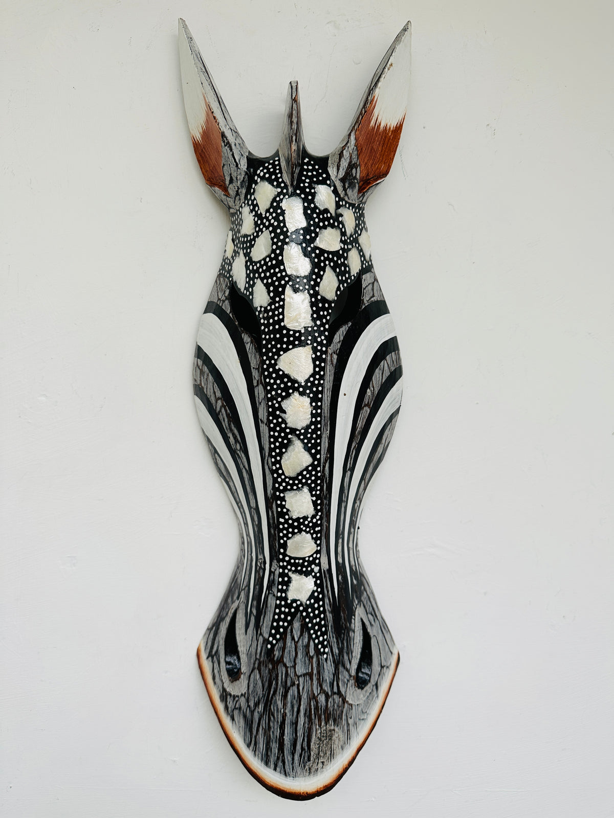 Small Wood Mask - Zebra | The Red Gecko – The Red Gecko UK