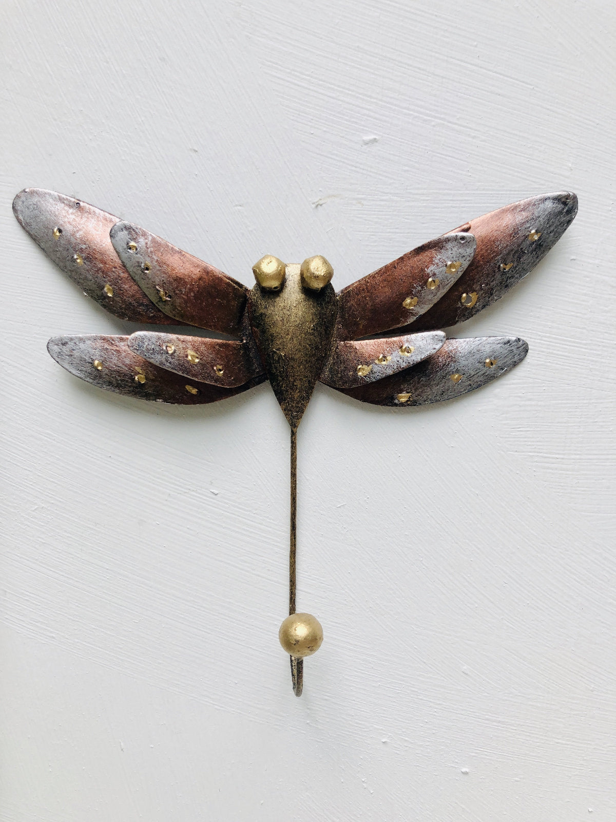 Dragonfly Hook in Copper | Handmade Metal Wall Hook | The Red Gecko ...