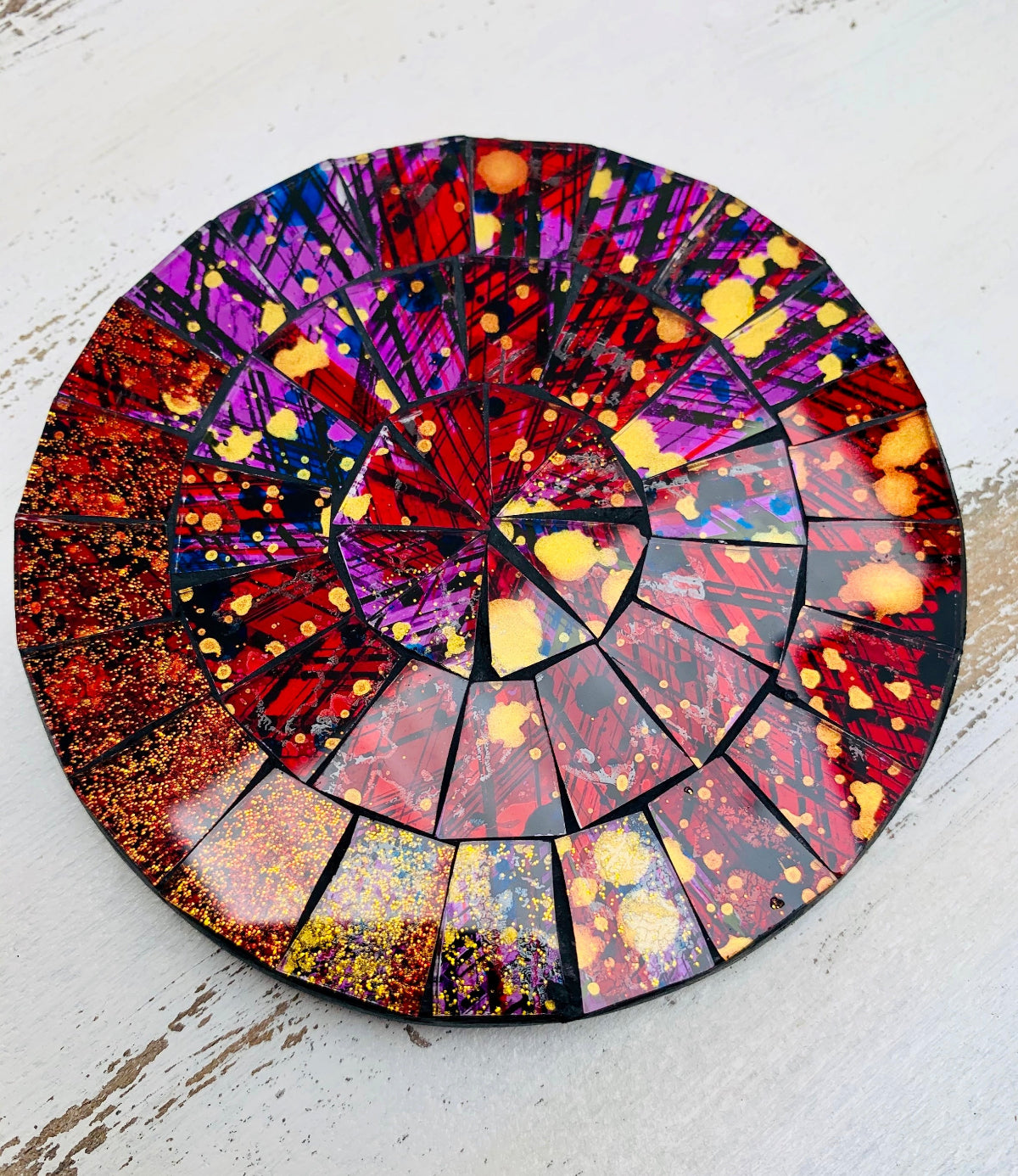 Glass Mosaic Coaster - Violet Burst | The Red Gecko | Handmade– The Red ...
